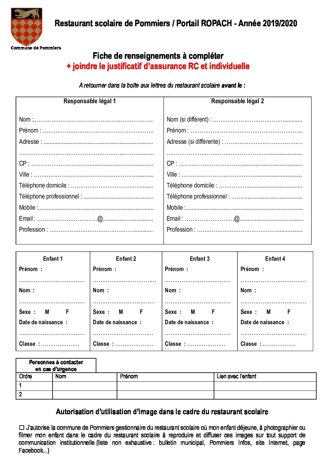 fiche de renseignement élève lycée